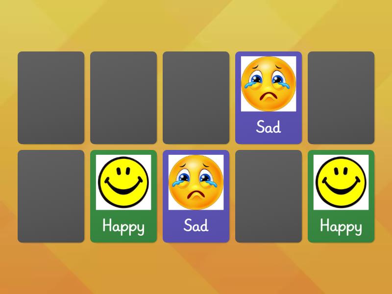 WELCOME - FEELINGS MEMORY GAME - Matching pairs