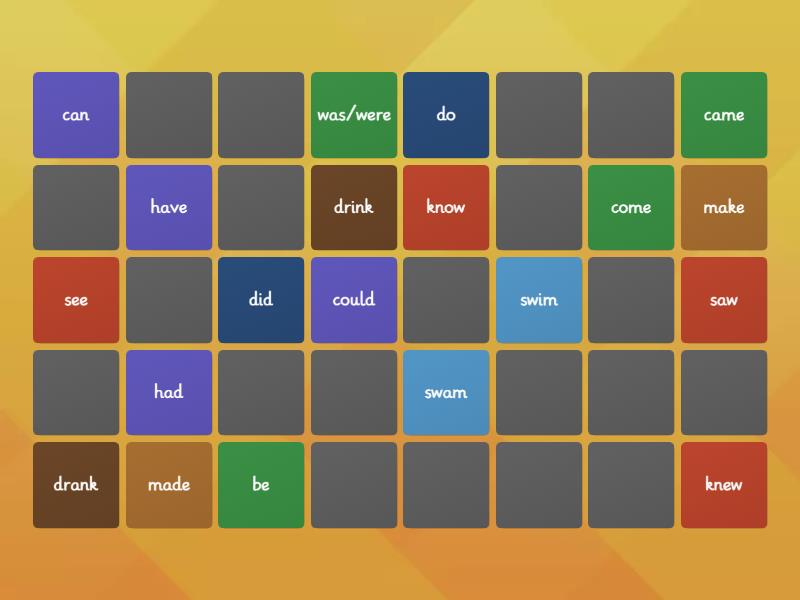 irregular verbs - Parejas