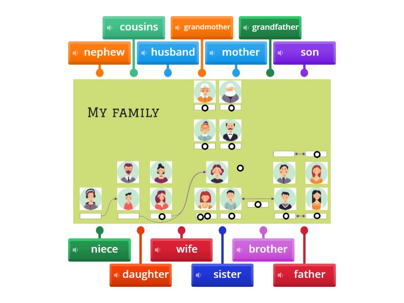 Family members - Labelled diagram