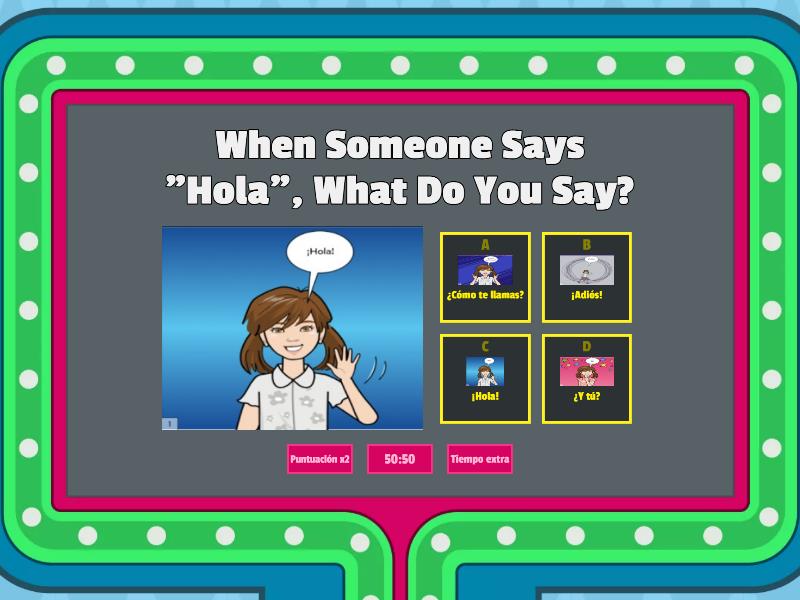 Los saludos( Trivia) - Gameshow quiz