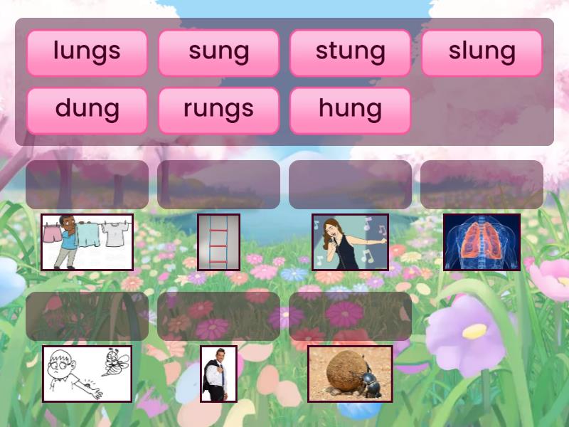 Reading -ung Words - Match up