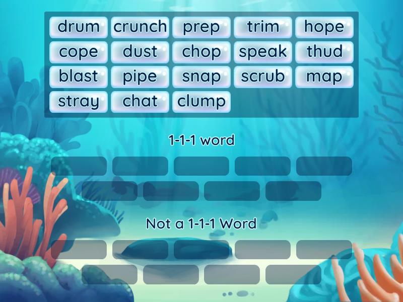 1-1-1 Words? - Group sort