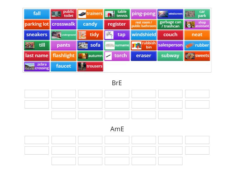 British vs American English part 3 - Group sort