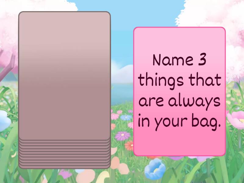 Name 3 things - Speaking cards