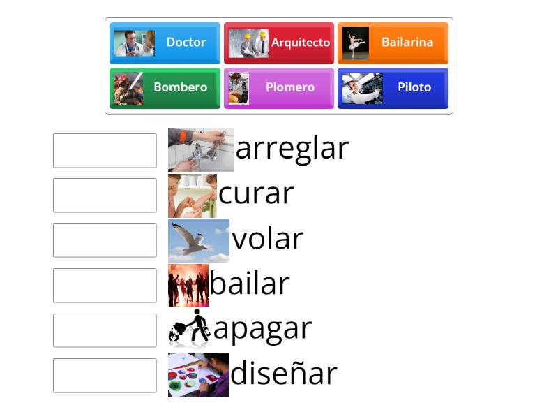 Verbos terminados en -ar- - Match up