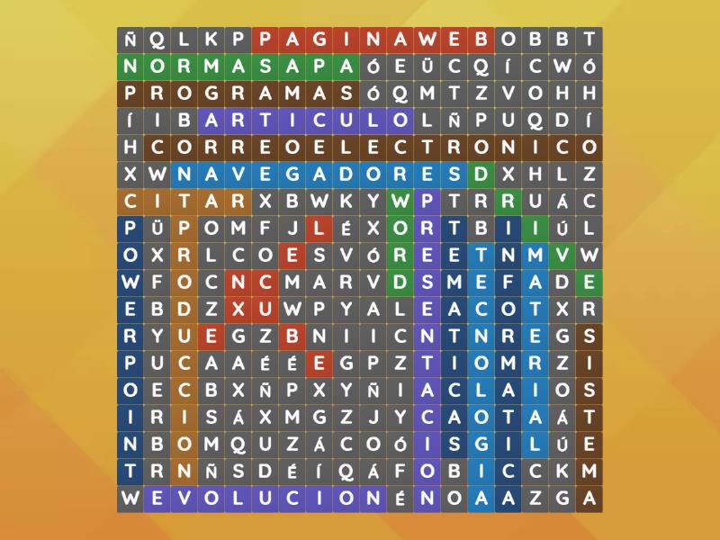 Sopa de letras de Tecnologia e Informatica - Wordsearch