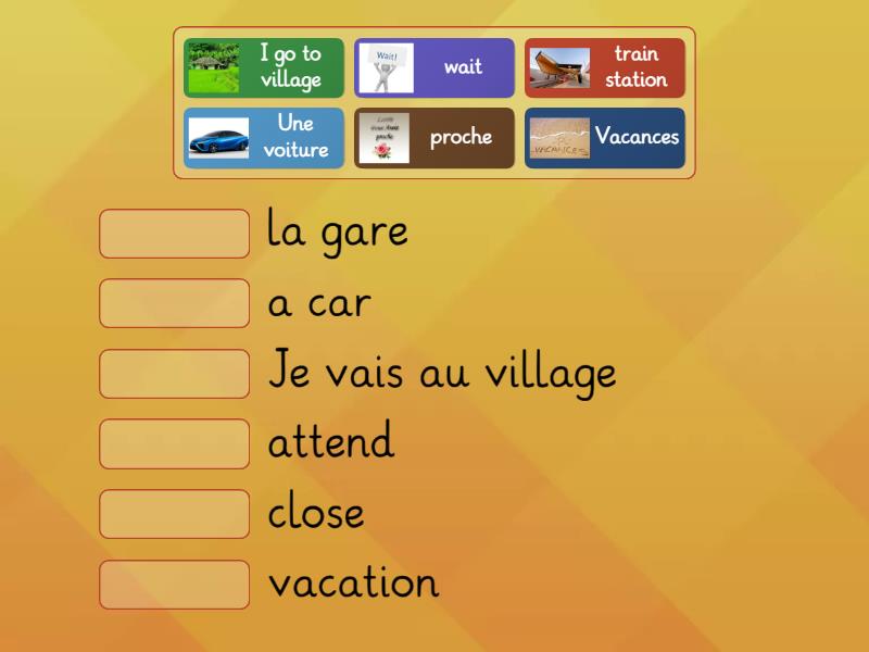 unité 6- Le train - Match up
