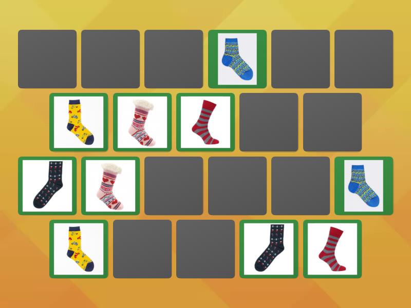 TROVA IL CALZINO SPAIATO - Matching pairs