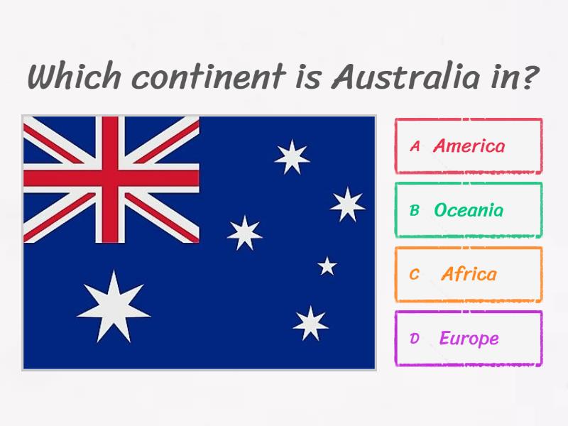 English Speaking Countries - Continents - Quiz