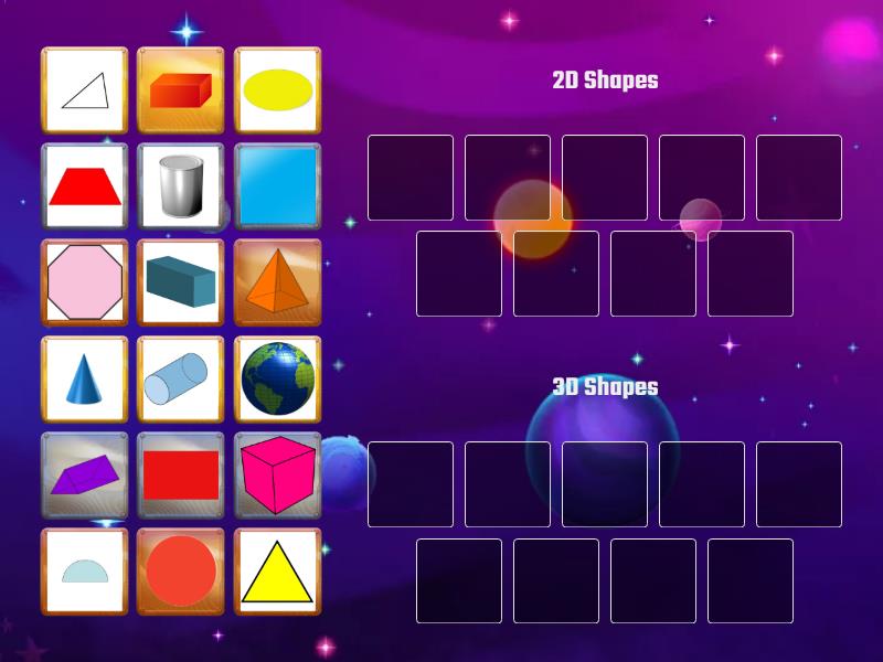 2D and 3D shape sort - Group sort