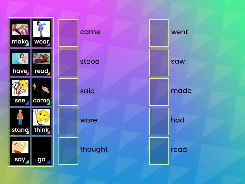 AS3. U7. Once upon a time. Past Simple. Irregular verbs. - Match up