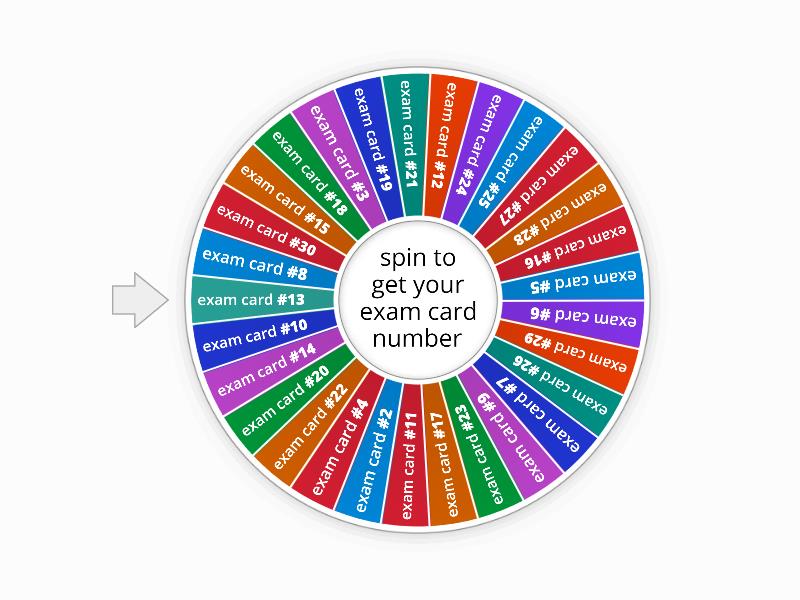 EXAM - Spin the wheel