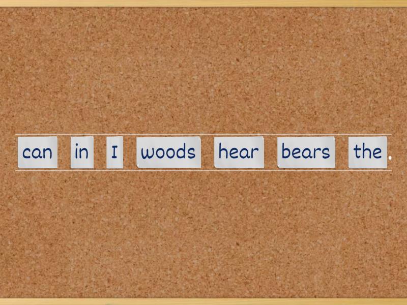 –ear word sentences - Unjumble