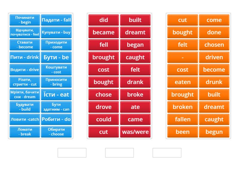 Irregular Verbs 1-20 Pr-Int - Make sets