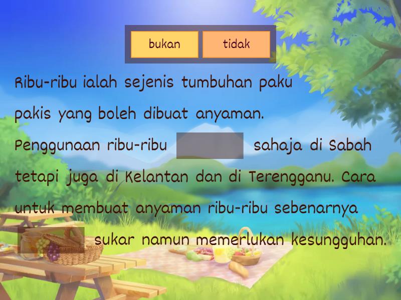 Anyaman Ribu-ribu - Complete the sentence
