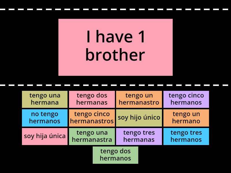 Los hermanos = siblings 2 - Find the match