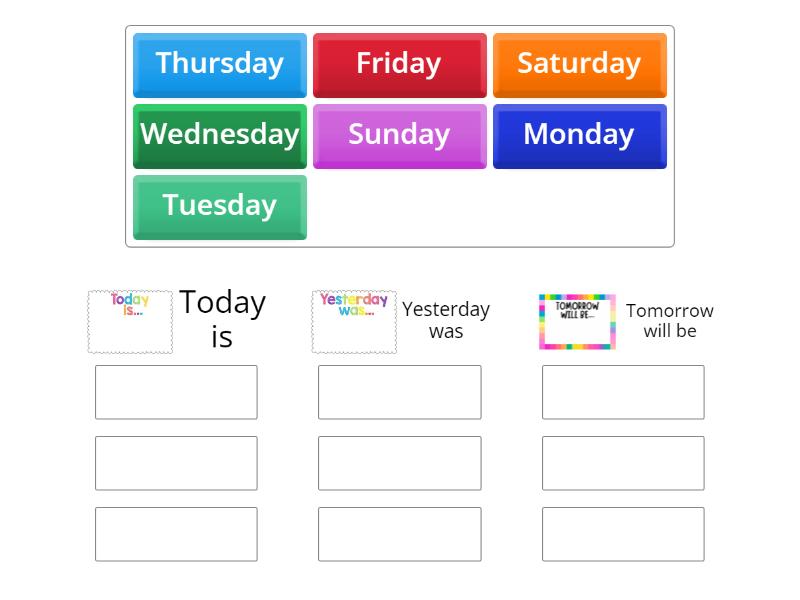 Days of the week - Group sort
