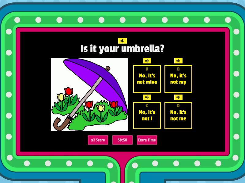 A7.7. Umbrella - Gameshow quiz
