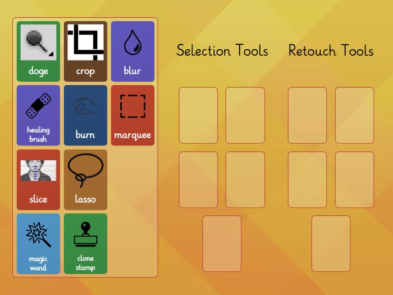 Selection / Retouch tools - Group sort