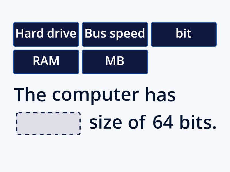 Computer Memory. Fill in the blanks with the correct words and phrases ...