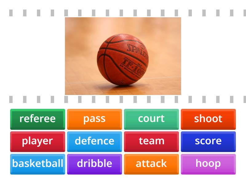 Basketball vocabulary - Find the match