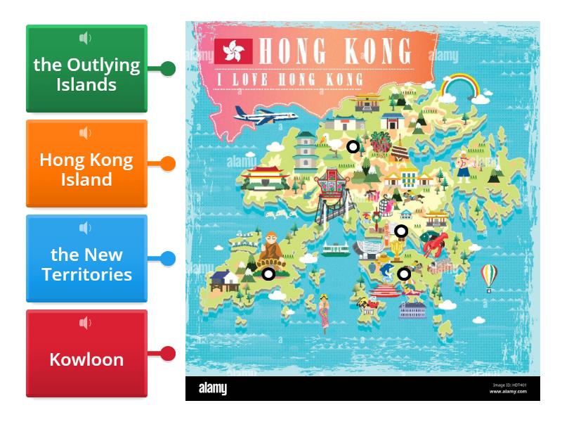 Map of Hong Kong - Labelled diagram