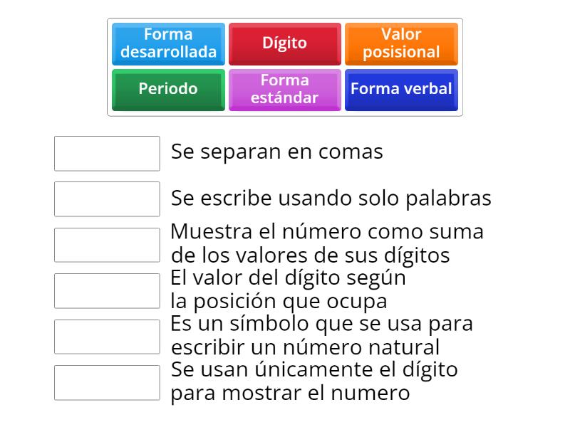 Vocabulario Matematica - Une las parejas