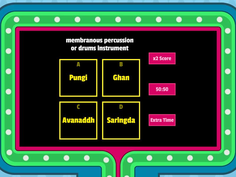 Indian Musical Instruments - Gameshow quiz