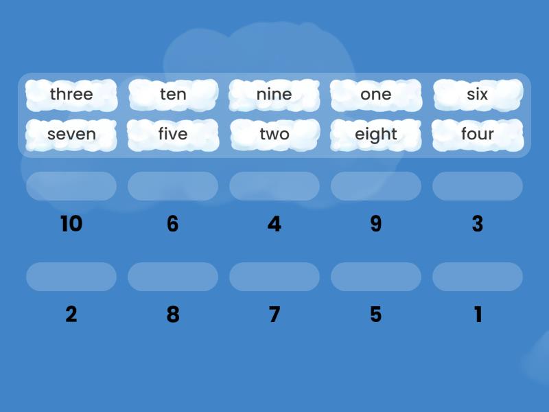 NUMBERS (1-10) - Match up