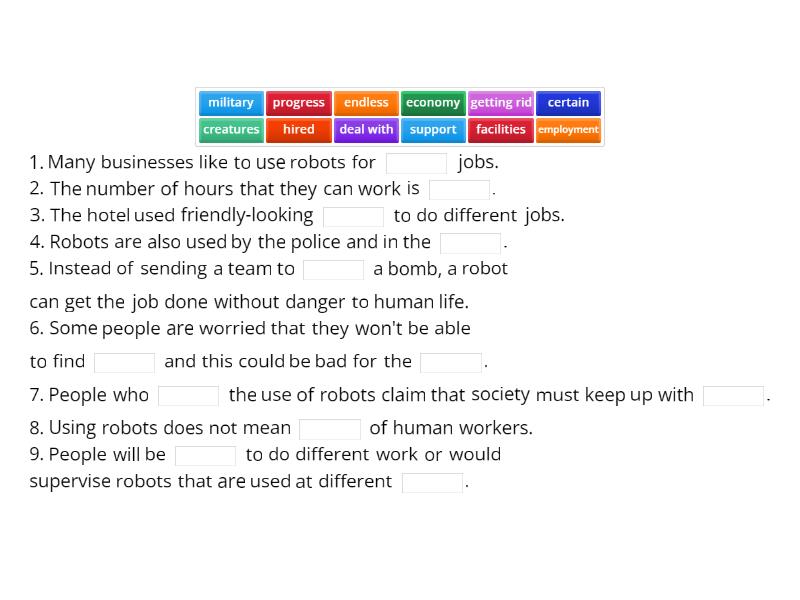 Robots that think - Complete the sentence