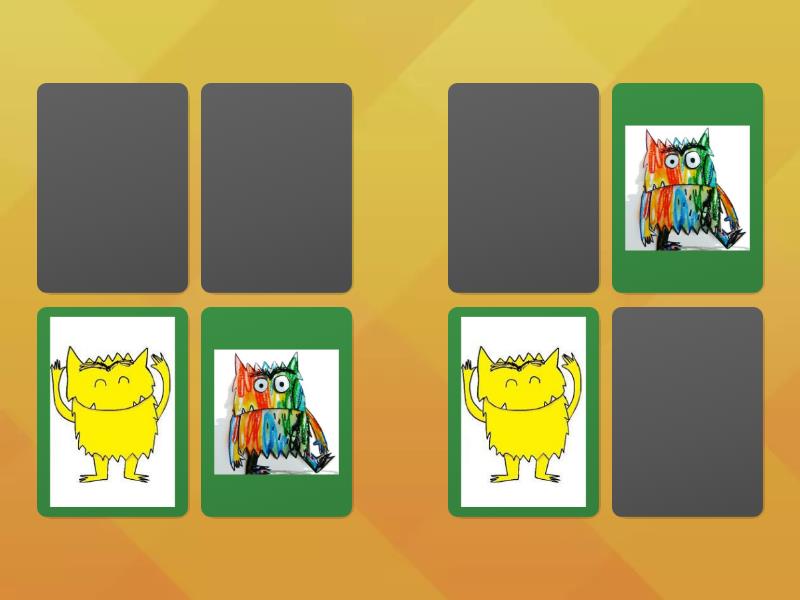 Wordwall Memory mostro delle emozioni - Matching pairs