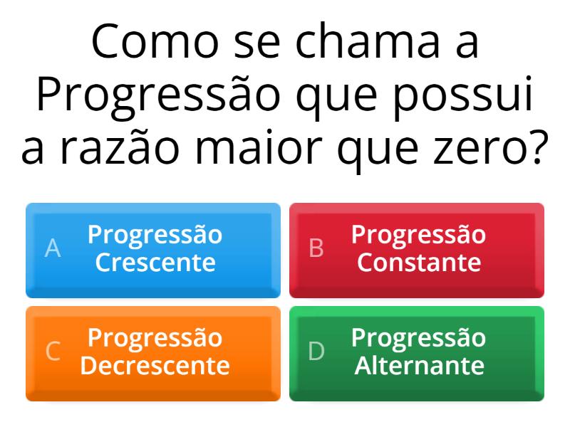 Copy of Jogo sobre PA e PG - Quiz