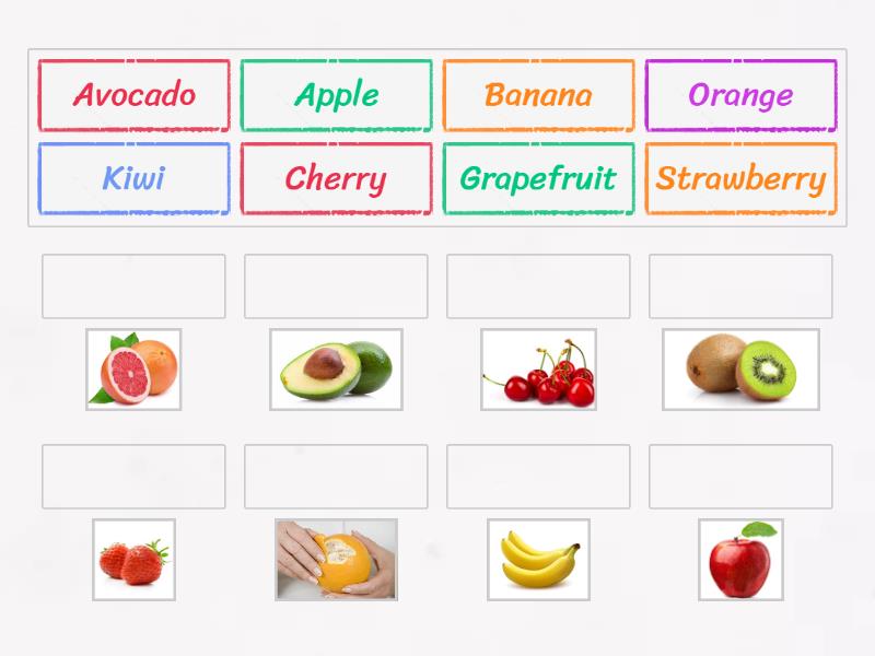 Fruits - Grade 1 - Match up