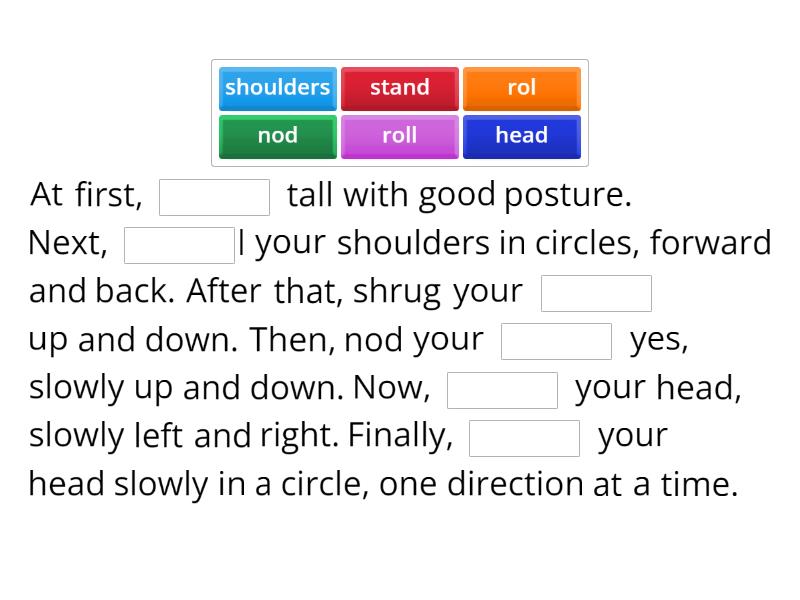 Dancing English - Complete the warm-ups with missing words - Complete ...