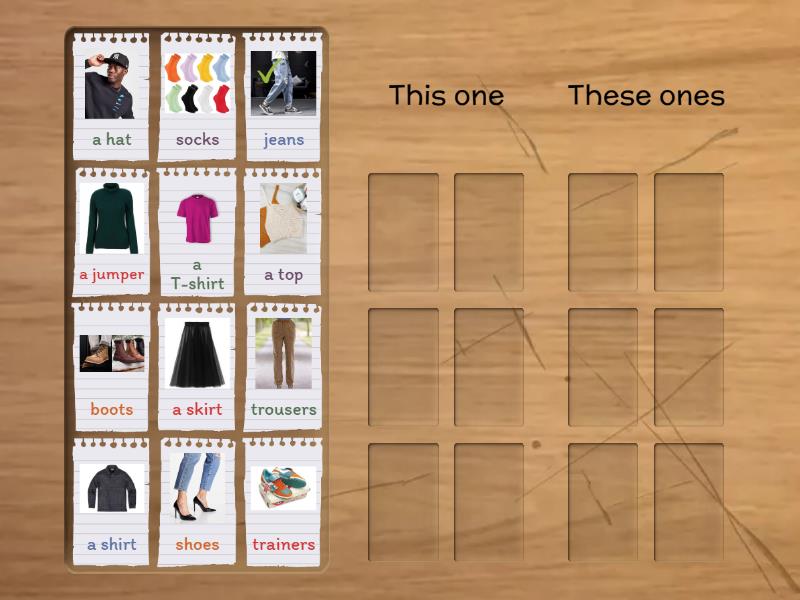 Outcomes Unit 7 This These - Group sort