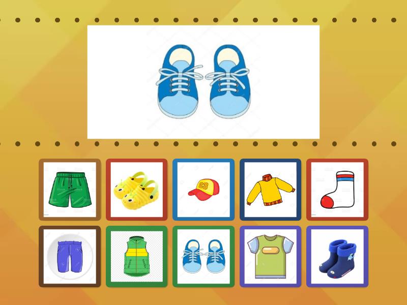 Juego de prendas de vestir - Find the match