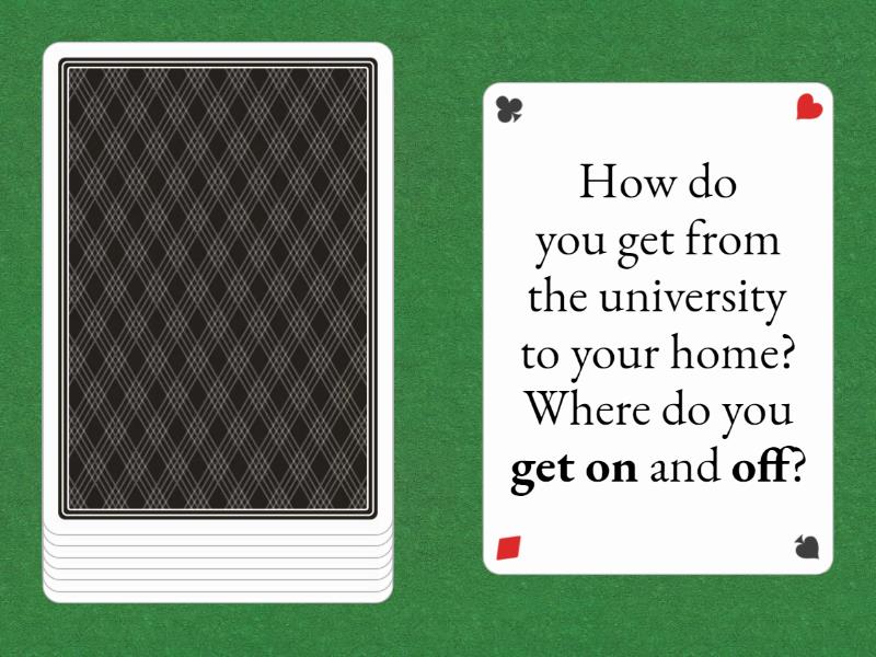 Transport collocations - Speaking cards