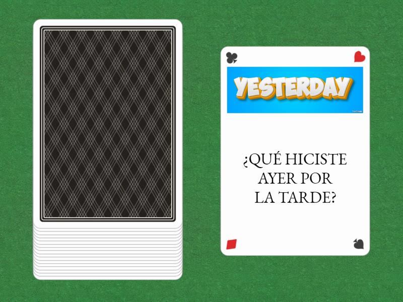 PREGUNTAS PRETÉRITO INDEFINIDO - Speaking cards