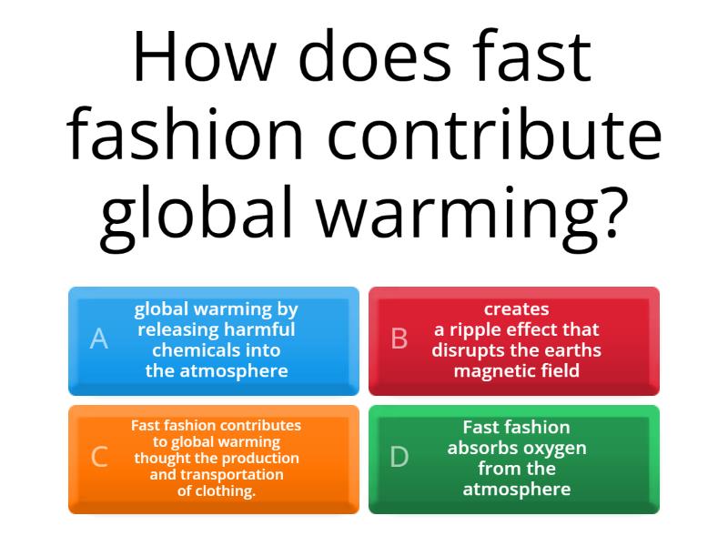 Reducing fast-fashion consumption - Quiz