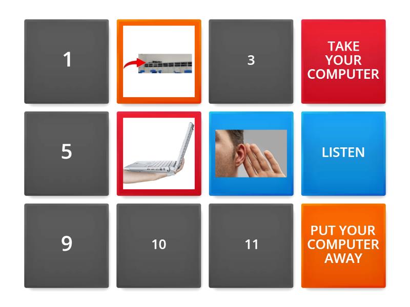 Classroom Language - Matching pairs