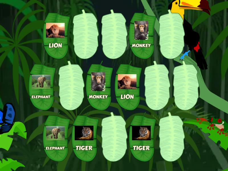 WILD ANIMALS - Memory Game - Parejas