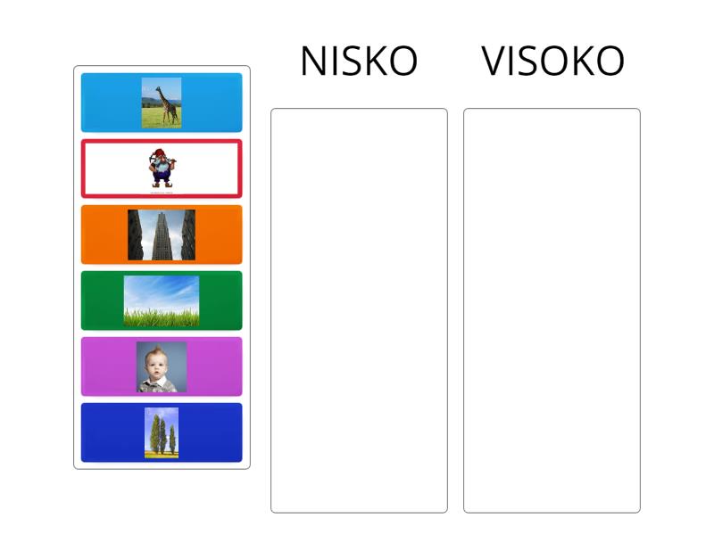 NISKO-VISOKO - Categorize