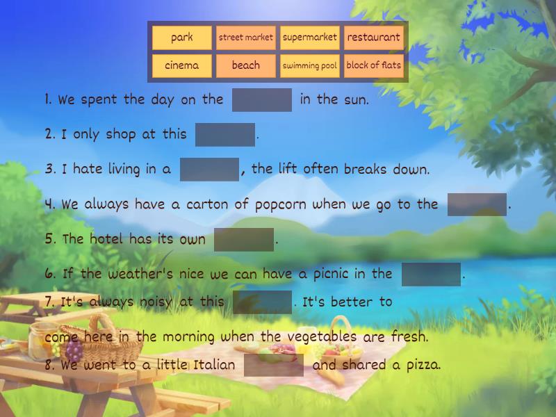 NCE U3 Vocabulary - Complete the sentence