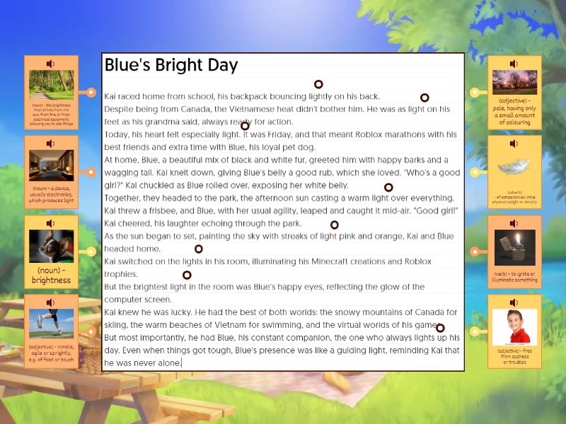 W1 240925 Homophones - Light - Diagrama con etiquetas