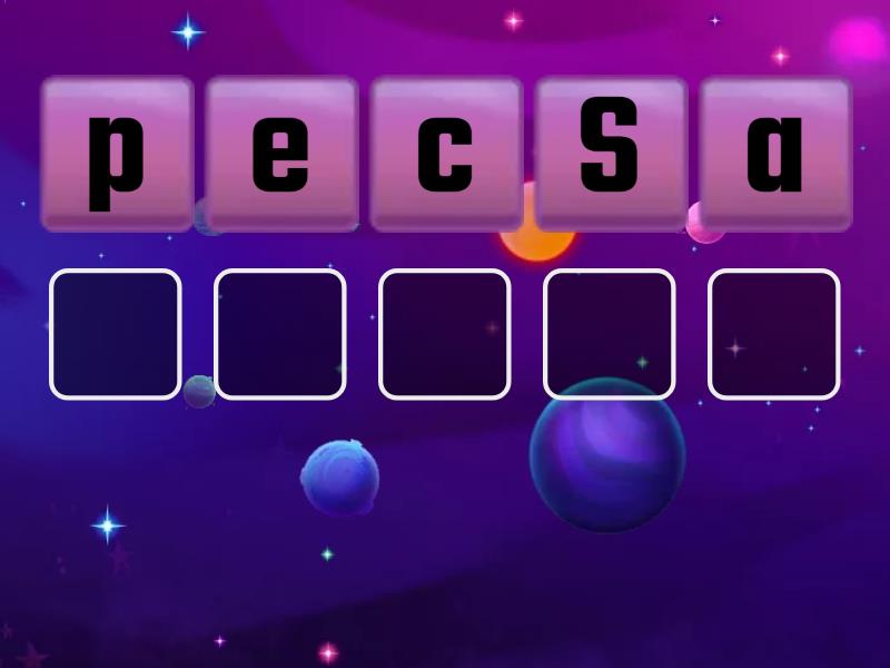 Exploring space - Anagram