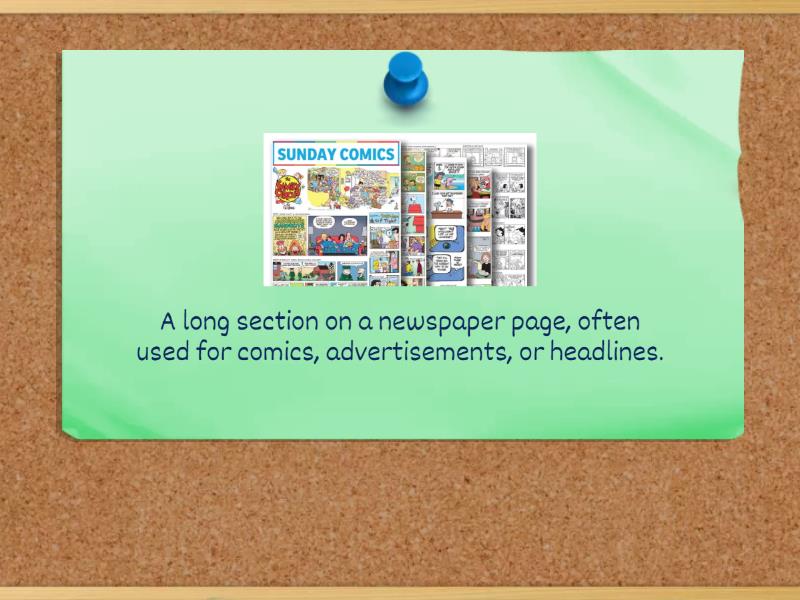 Newspaper Layout 1_Vocabulary - Flash cards