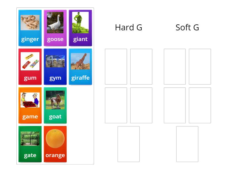 hard g/ soft g - Group sort