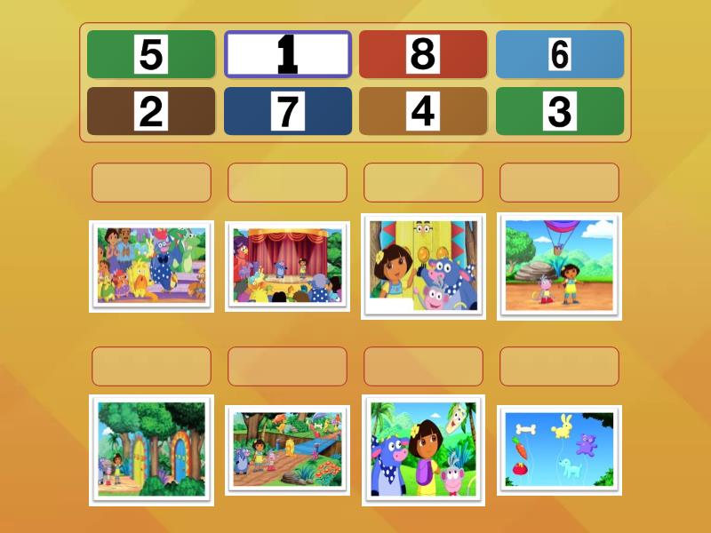 order the story dora - Match up