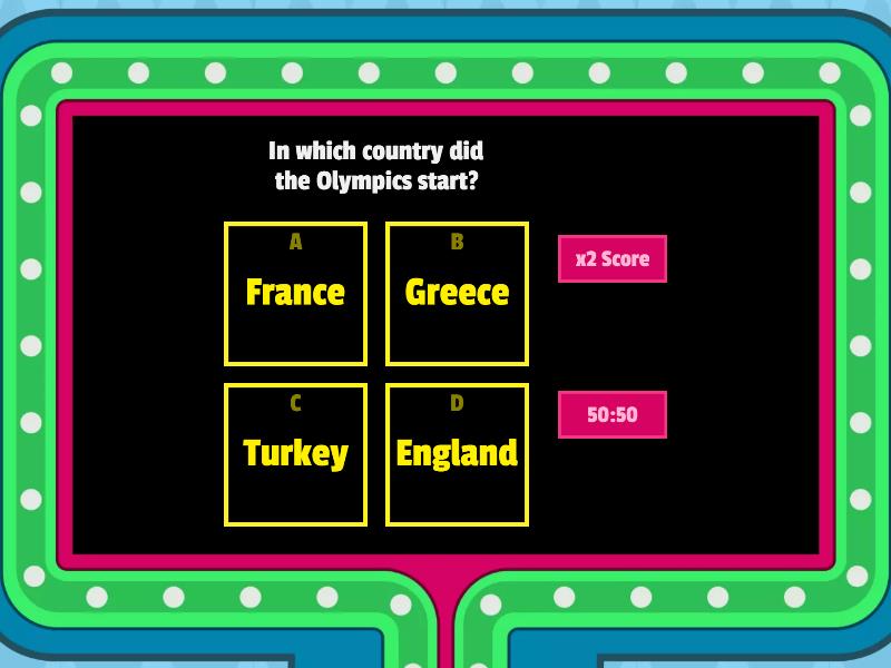 Olympics quiz - Gameshow quiz