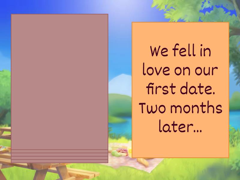 Time sequencers and connectors practice - Speaking cards